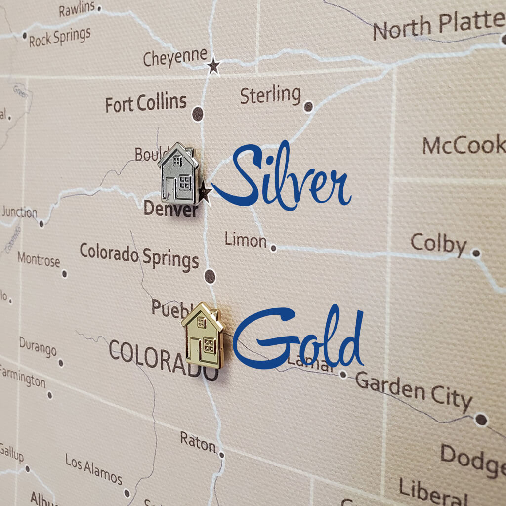 Specialty Push Pins | Decorative Thumb Tacks - Push Pin Travel Maps