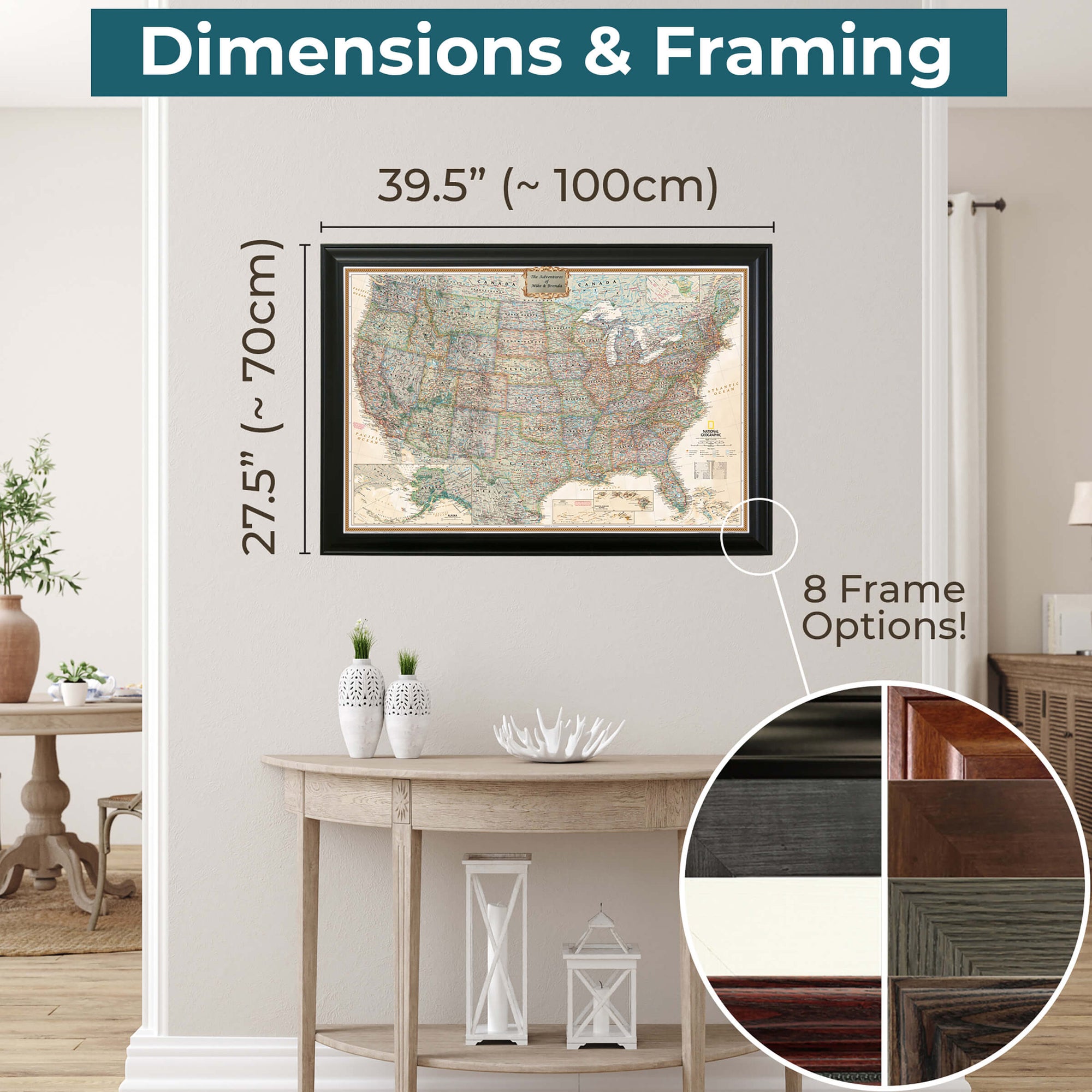 US Push Pin Travel Maps | Framed United States Maps with Pins