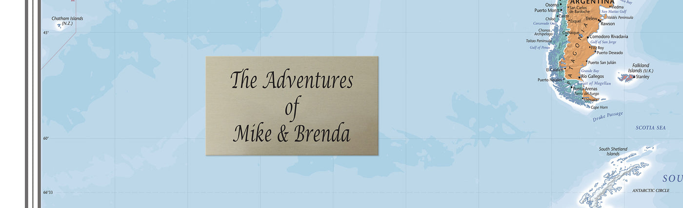 3-Panel Teal World Map | Interactive World Travel Map with Pins – Push ...