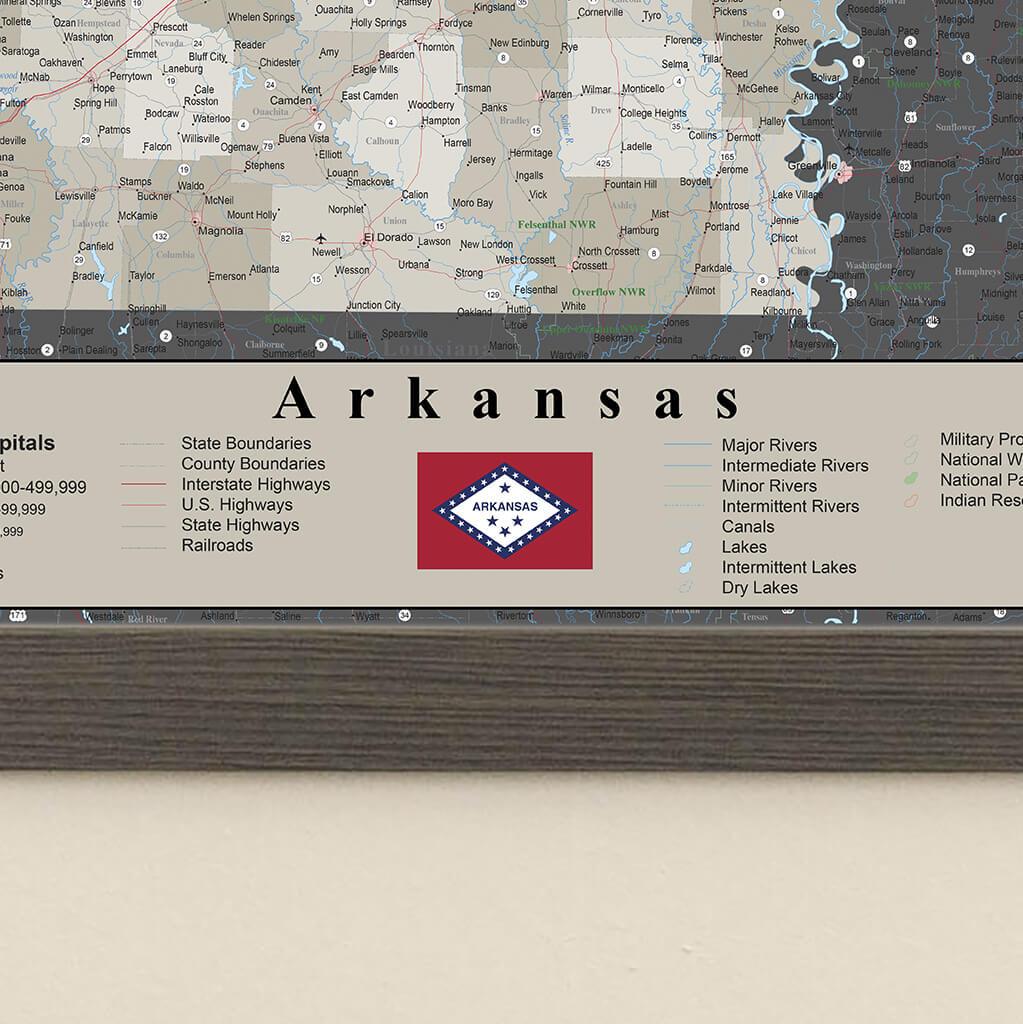 Travel Map of Arkansas | Interactive Arkansas State Map - Push Pin ...