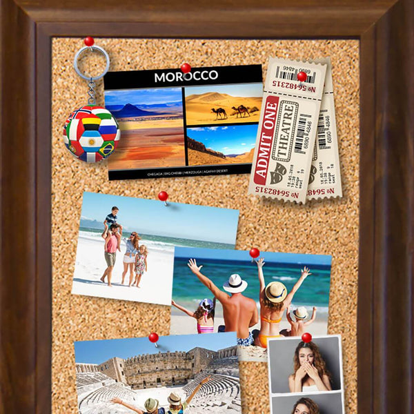Cork Travel Memory Boards | Framed Memo Boards - Push Pin Travel Maps