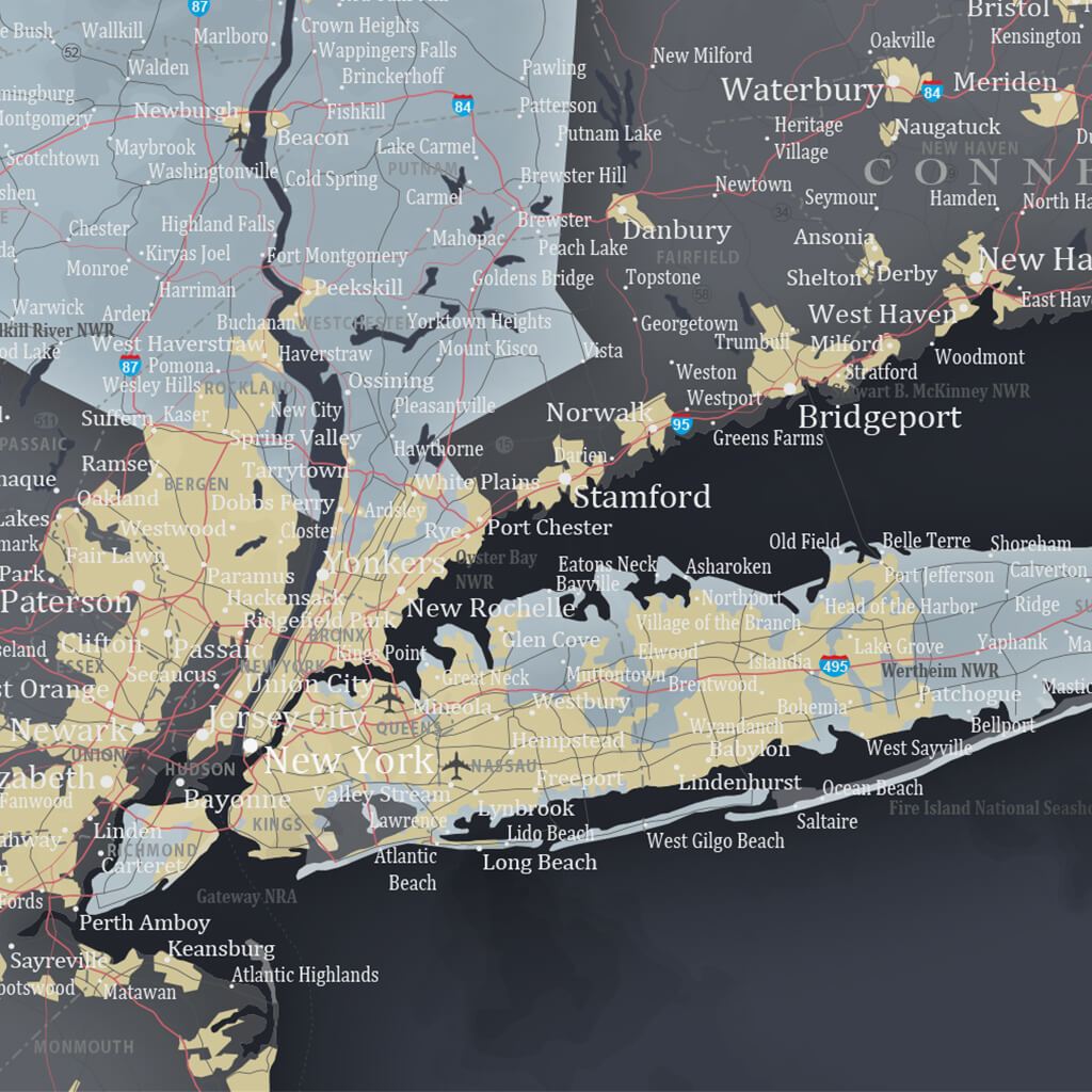 Individual State Maps | Framed State Travel Maps Page 2 - Push Pin ...