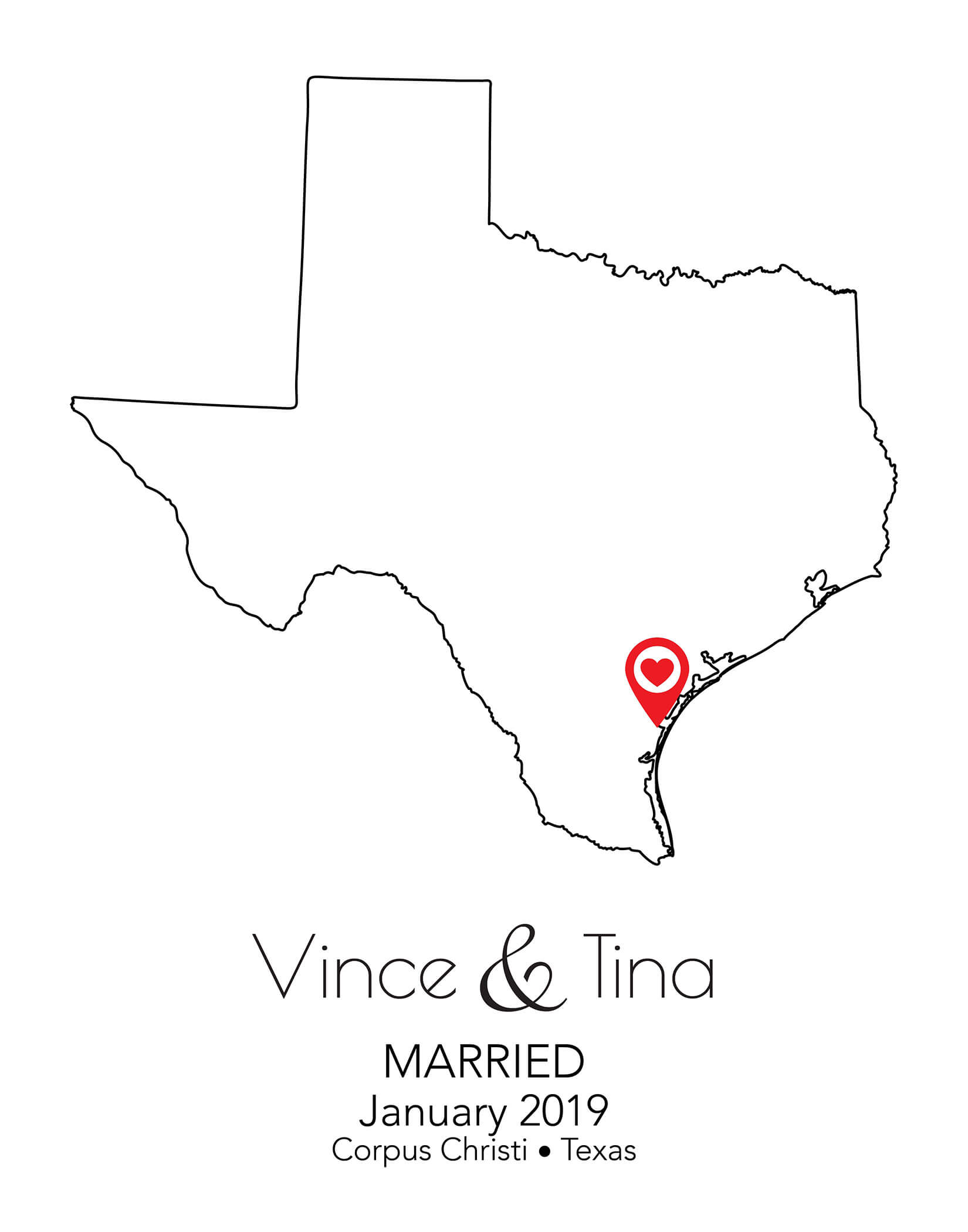 Texas State Map Art Prints | Texas Engagement Gift | Texas Wall Décor ...