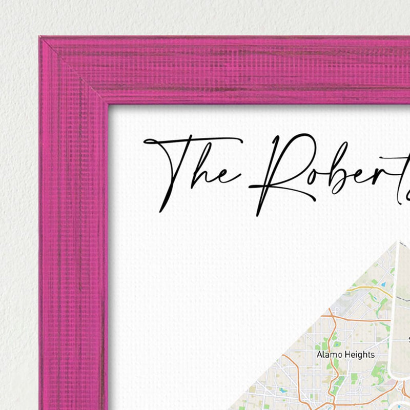 Custom Family Home Map Art | Push Pin Travel Maps