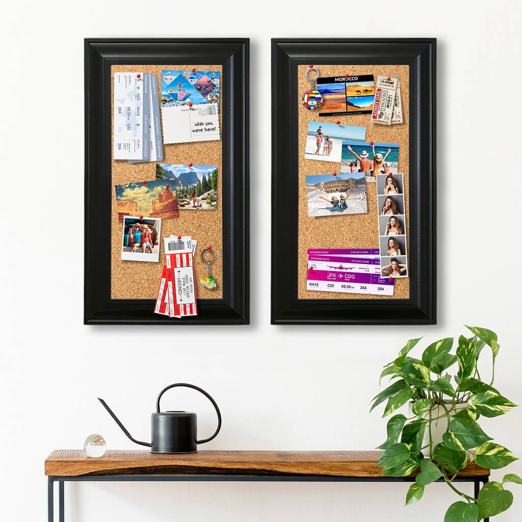 Cork Travel Memory Boards | Framed Memo Boards - Push Pin Travel Maps