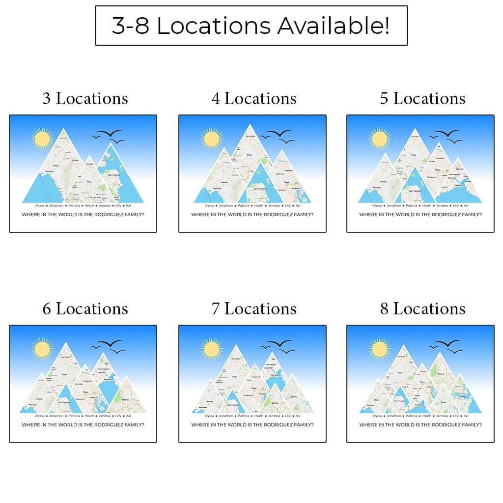 Mountains - Push Pin Travel Maps