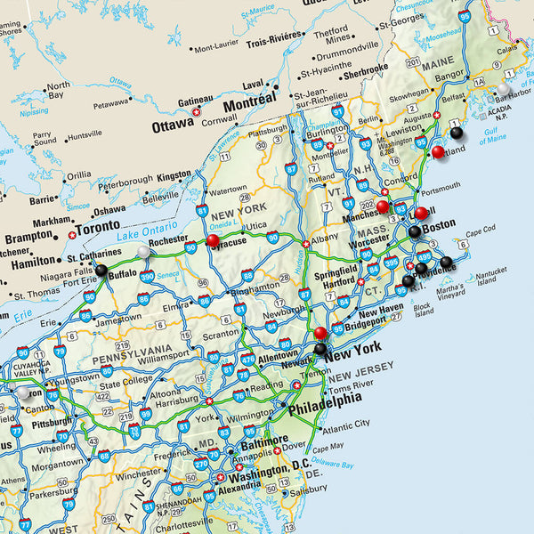 USA Highway Travel Map | American Interstate Roadway Map | RV Travel ...
